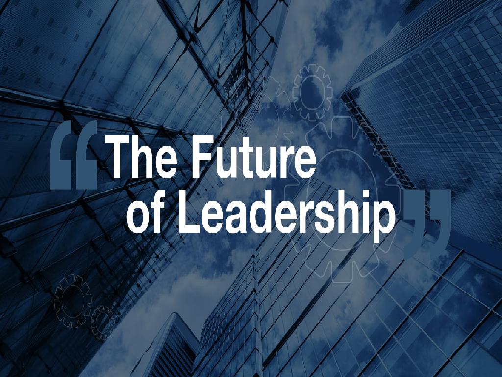 The Future of Leadership – David Westhead